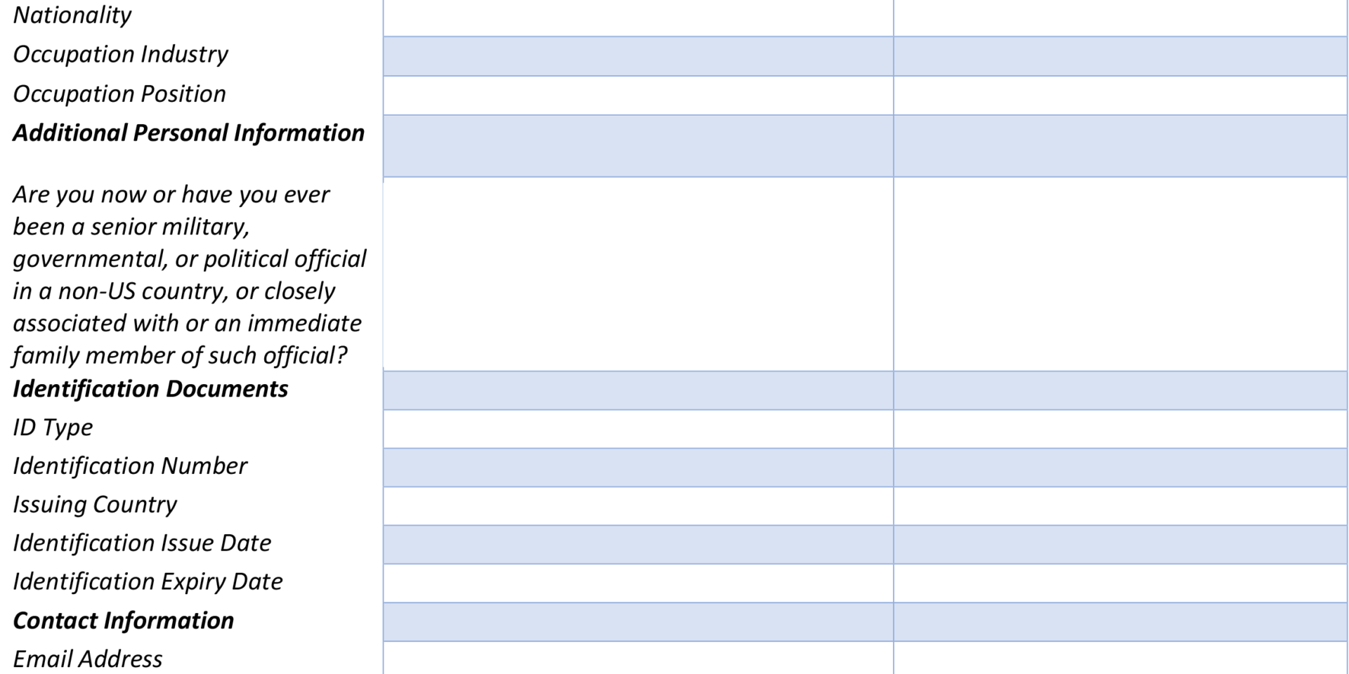 Client Application Data Collection - CAN - Together, we secure people's ...